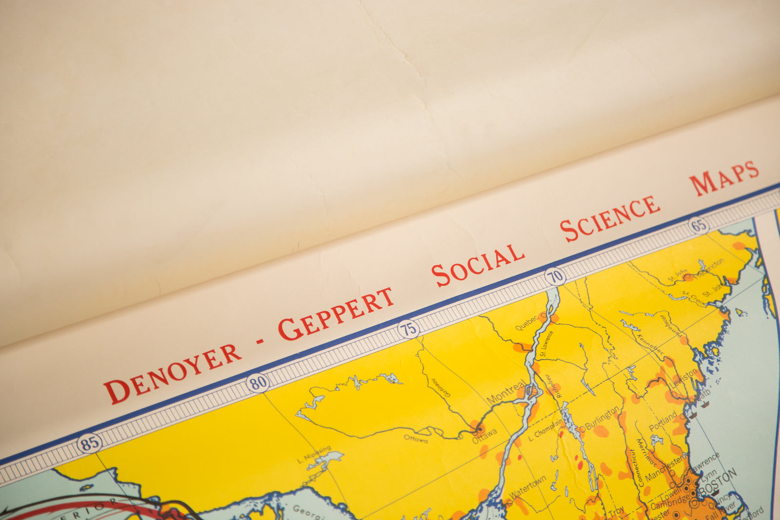 Vintage Denoyer Geppert Map – Item #2683D