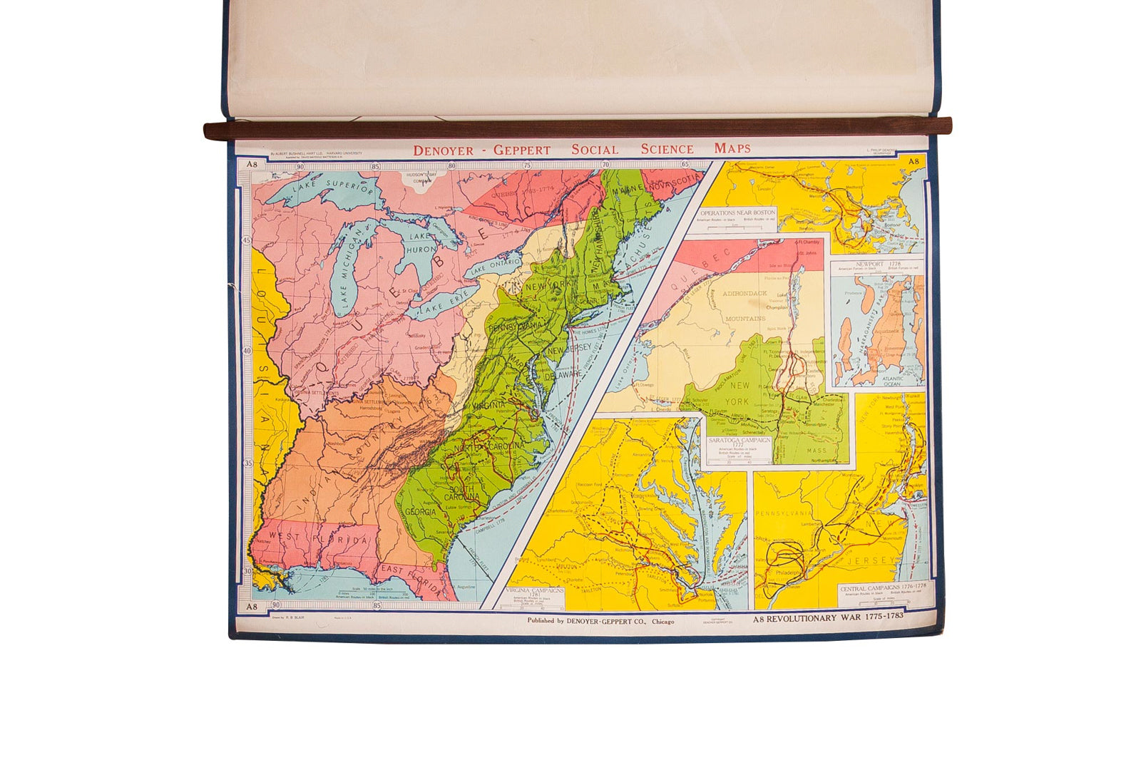 Vintage Denoyer Geppert Map - 2683H