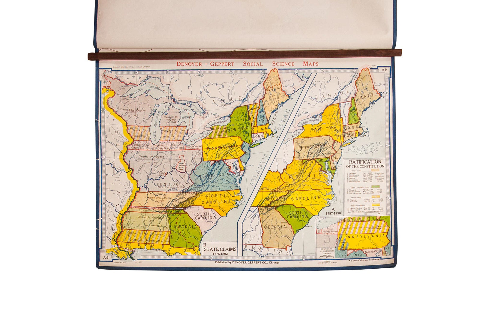 Vintage Denoyer Geppert Map