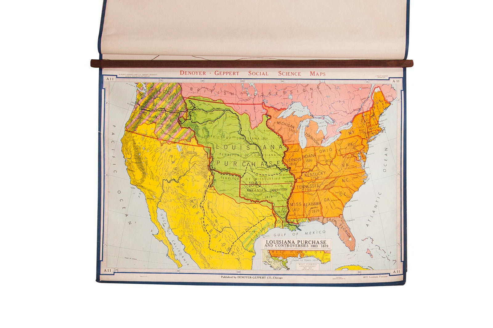 Vintage Denoyer Geppert Map