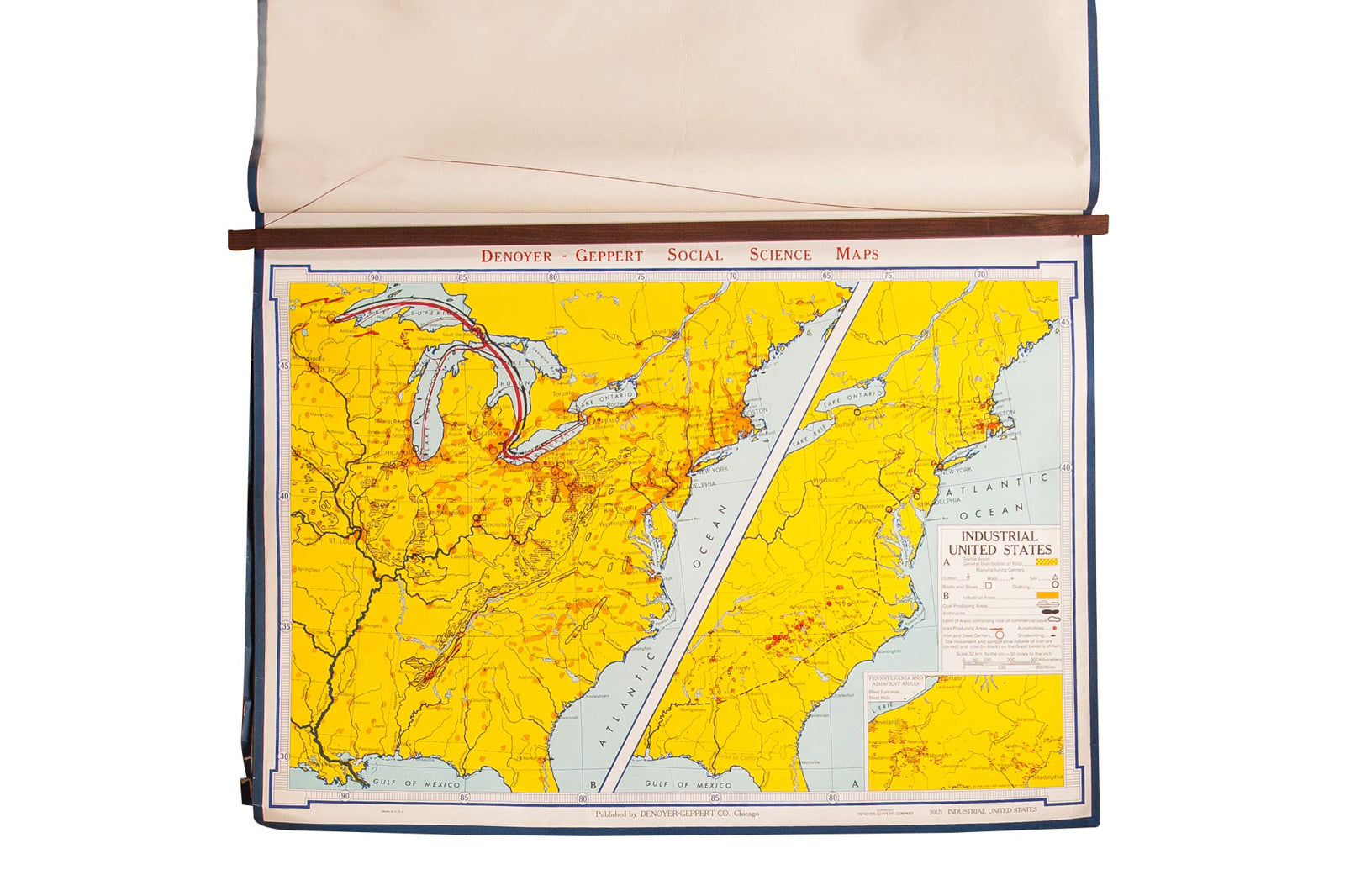 Vintage Denoyer Geppert Map – Item #2683V