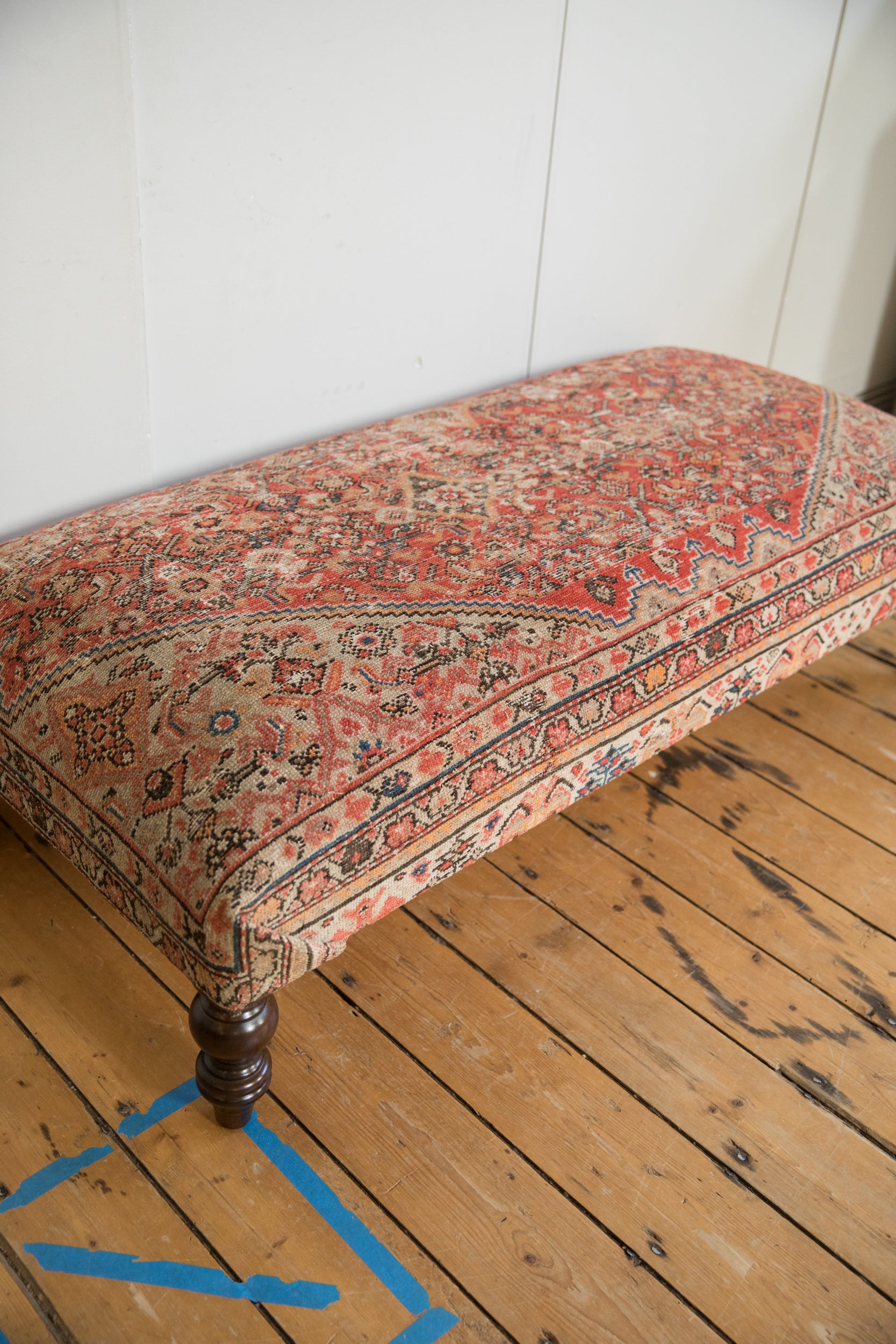 Vintage Persian Rug Ottoman Coffee Table – Item #AS8097A11814A