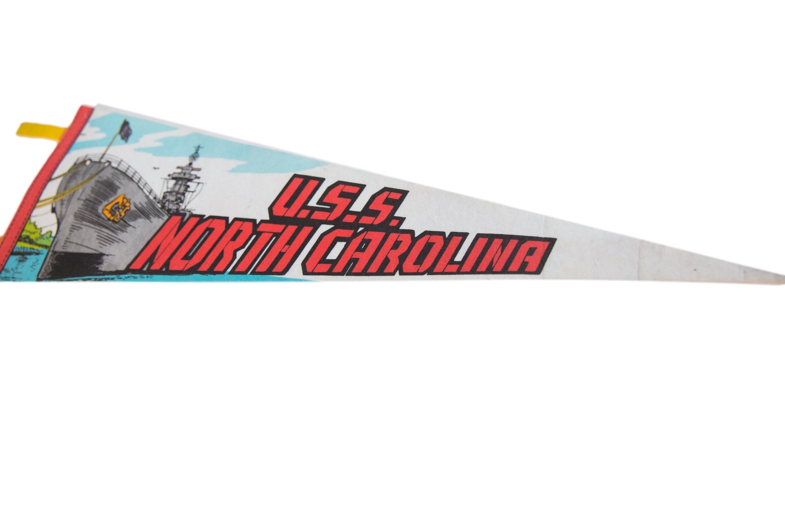 U.S.S. North Carolina Felt Flag Pennant