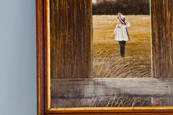 Thomas Kerry Painting of Girl with Balloon