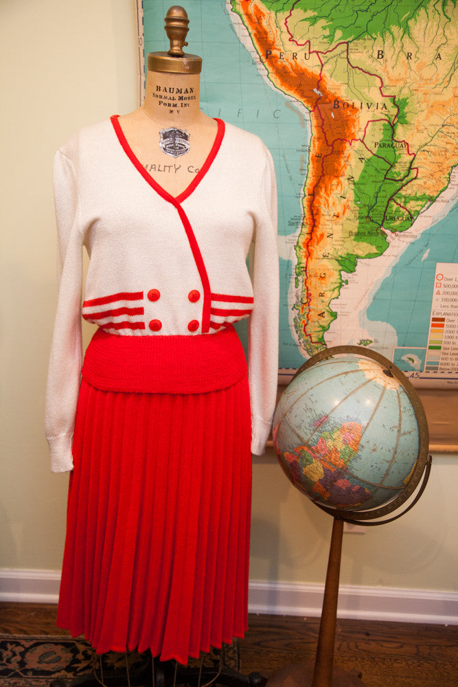 Vintage 70s Preppy Schoolgirl Outfit // by JJ Martin // Size S - M