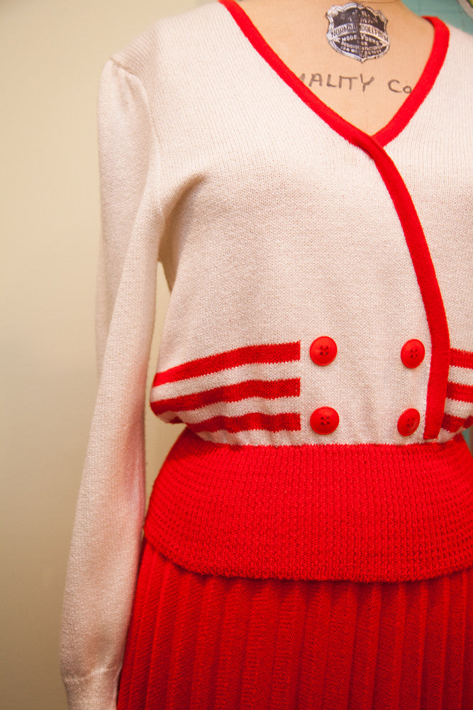 Vintage 70s Preppy Schoolgirl Outfit // by JJ Martin // Size S - M