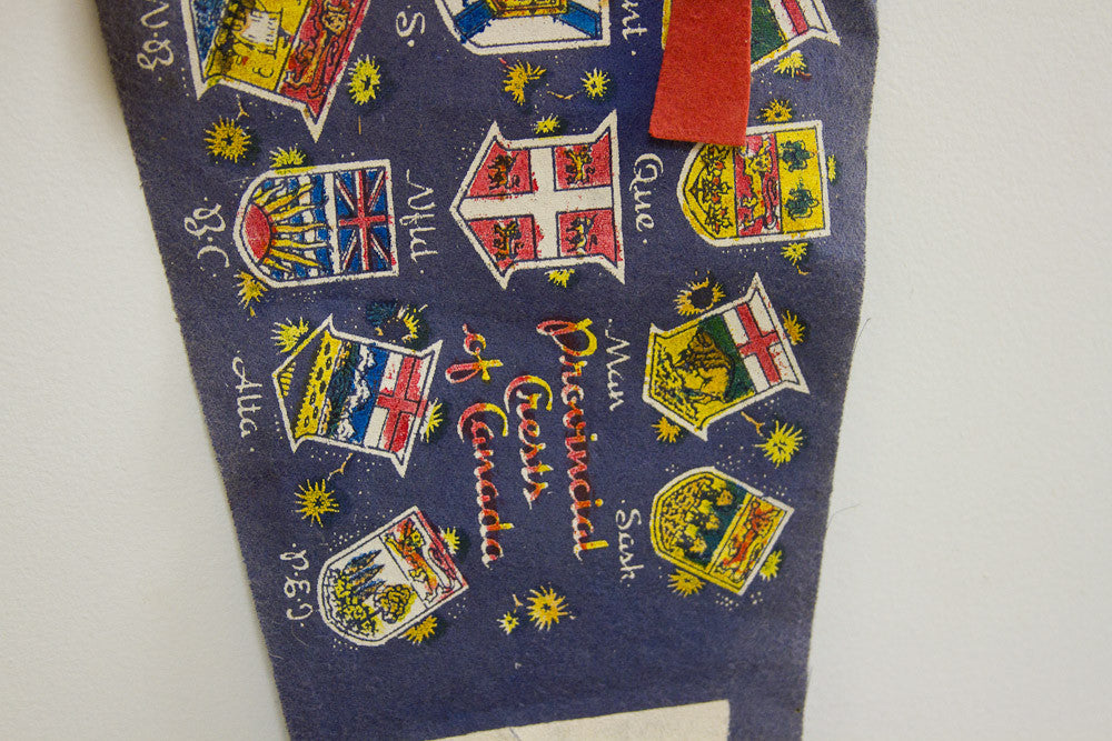 Vintage Felt Flag Pair