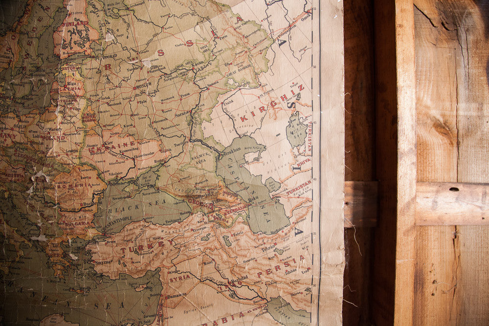 Antique Europe Canvas Wall Map