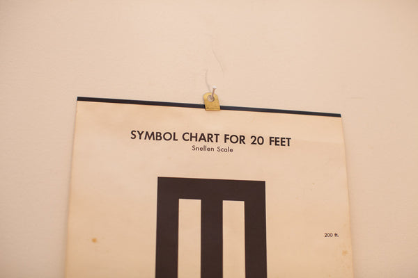 Vintage 40's Eye Chart