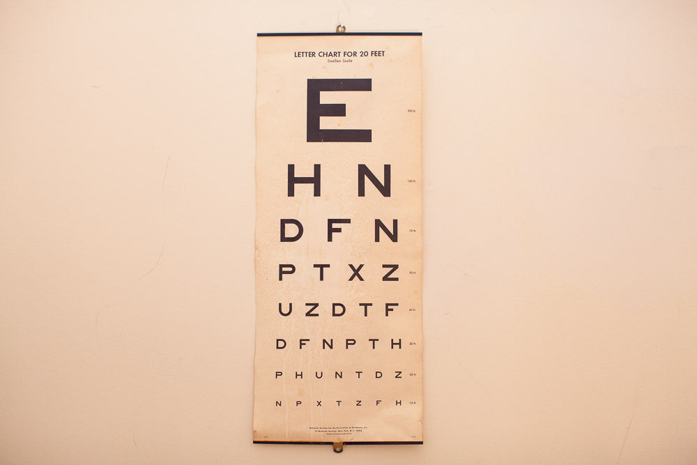 Vintage 40's Eye Chart