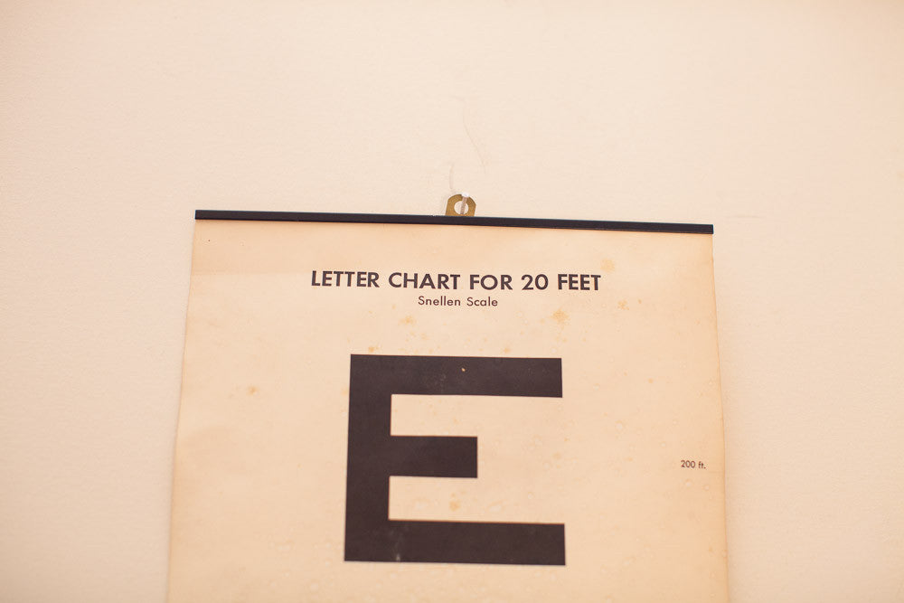 Vintage 40's Eye Chart