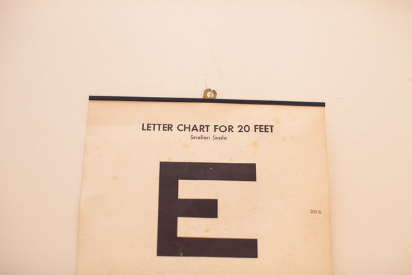 Vintage 40's Eye Chart