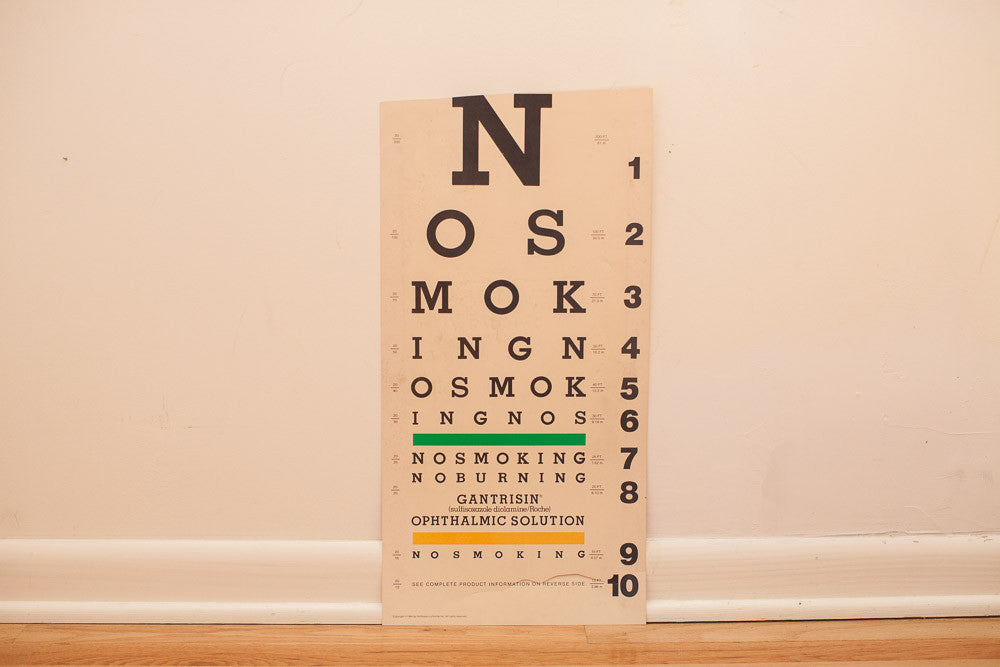 Vintage '80s Eye Chart – Item #1227
