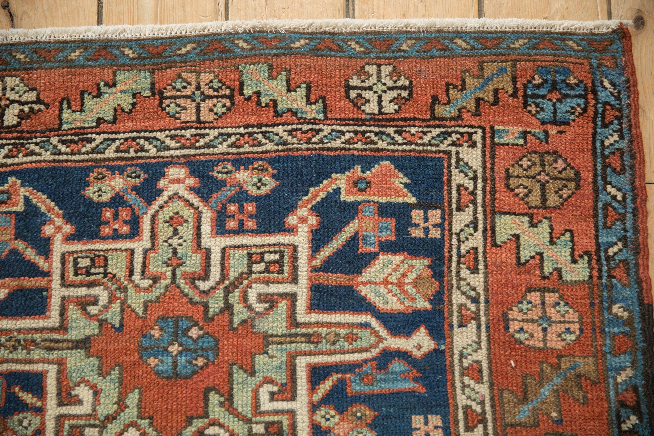 3.5x4 Vintage Karaja Square Rug / ONH item 12271