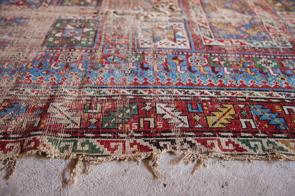 4x6 Tattered Antique Rug