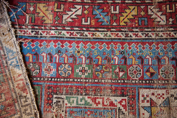 4x6 Tattered Antique Rug