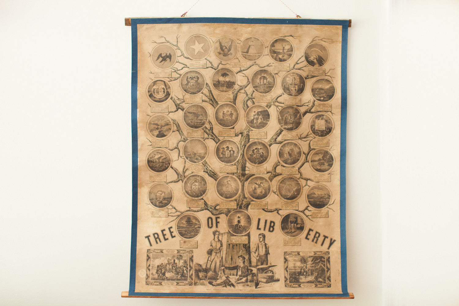 Rare Ensign and Thayer Pre-Civil War Tree of Liberty Chart
