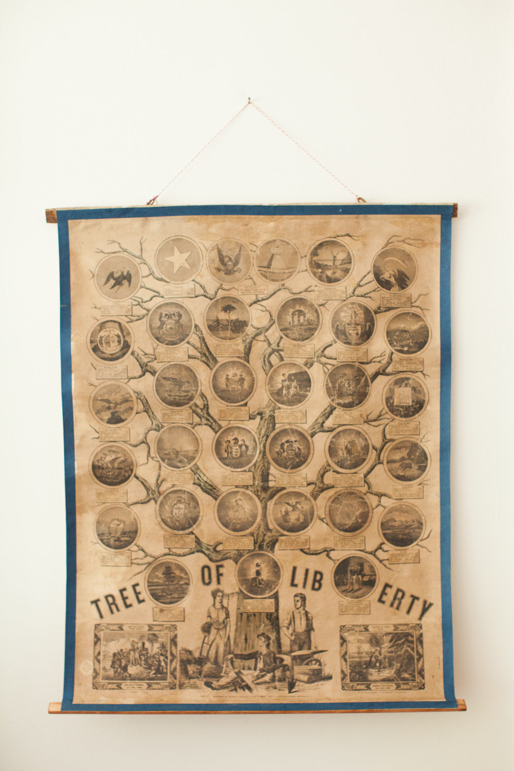 Rare Ensign and Thayer Pre-Civil War Tree of Liberty Chart