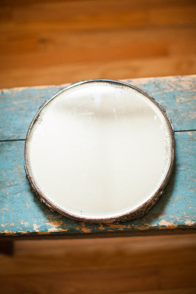 Antique Beveled Glass Mirror Stand