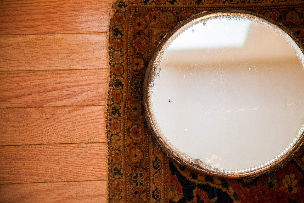 Antique Beveled Glass Mirror Stand
