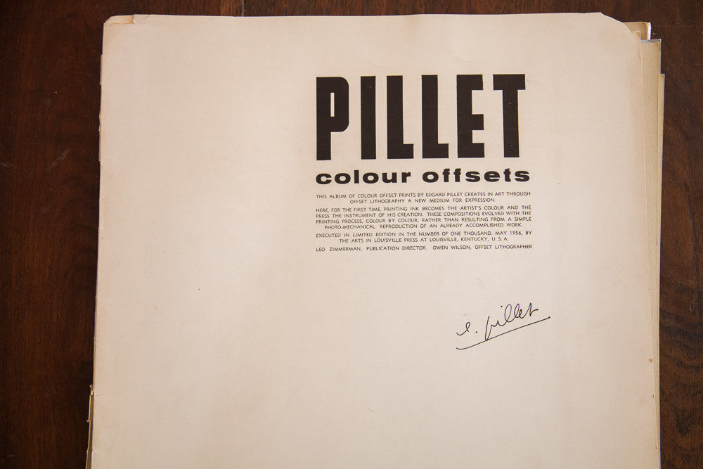 Mid Century Signed Edgard Pillet Colour Offset Collection – Item #1339