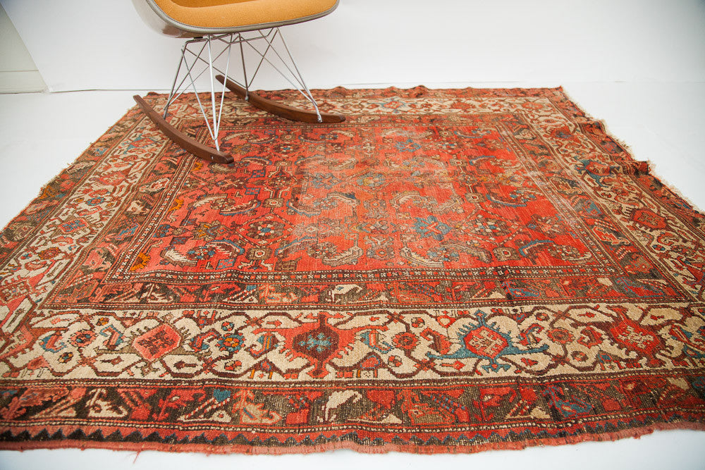 5x6 Vintage Hamadan Square Rug