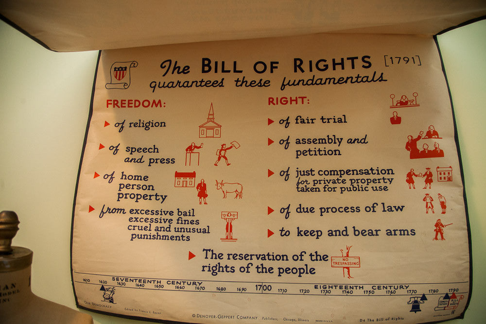 Vintage 60s Denoyer Geppert Our Democracy Chart