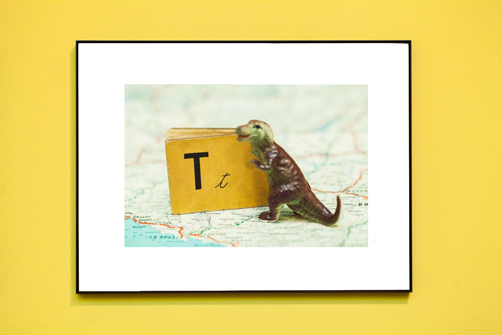 T is for T-Rex Dinosaur // Vintage Alphabet Photograph Series II – Item ...