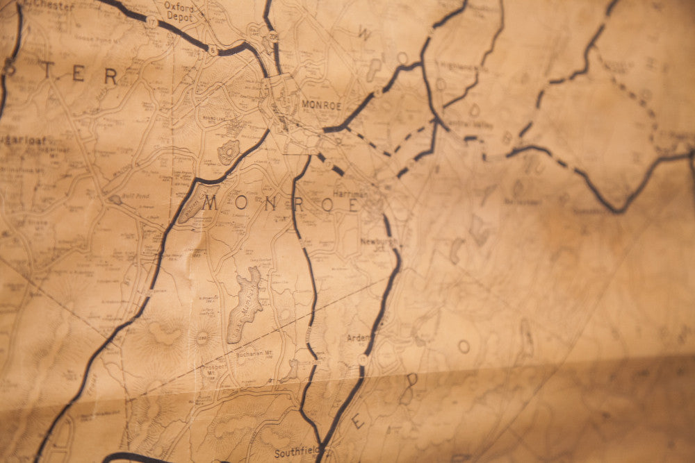 Vintage 1930s Dolph Stewart Orange County New York Map