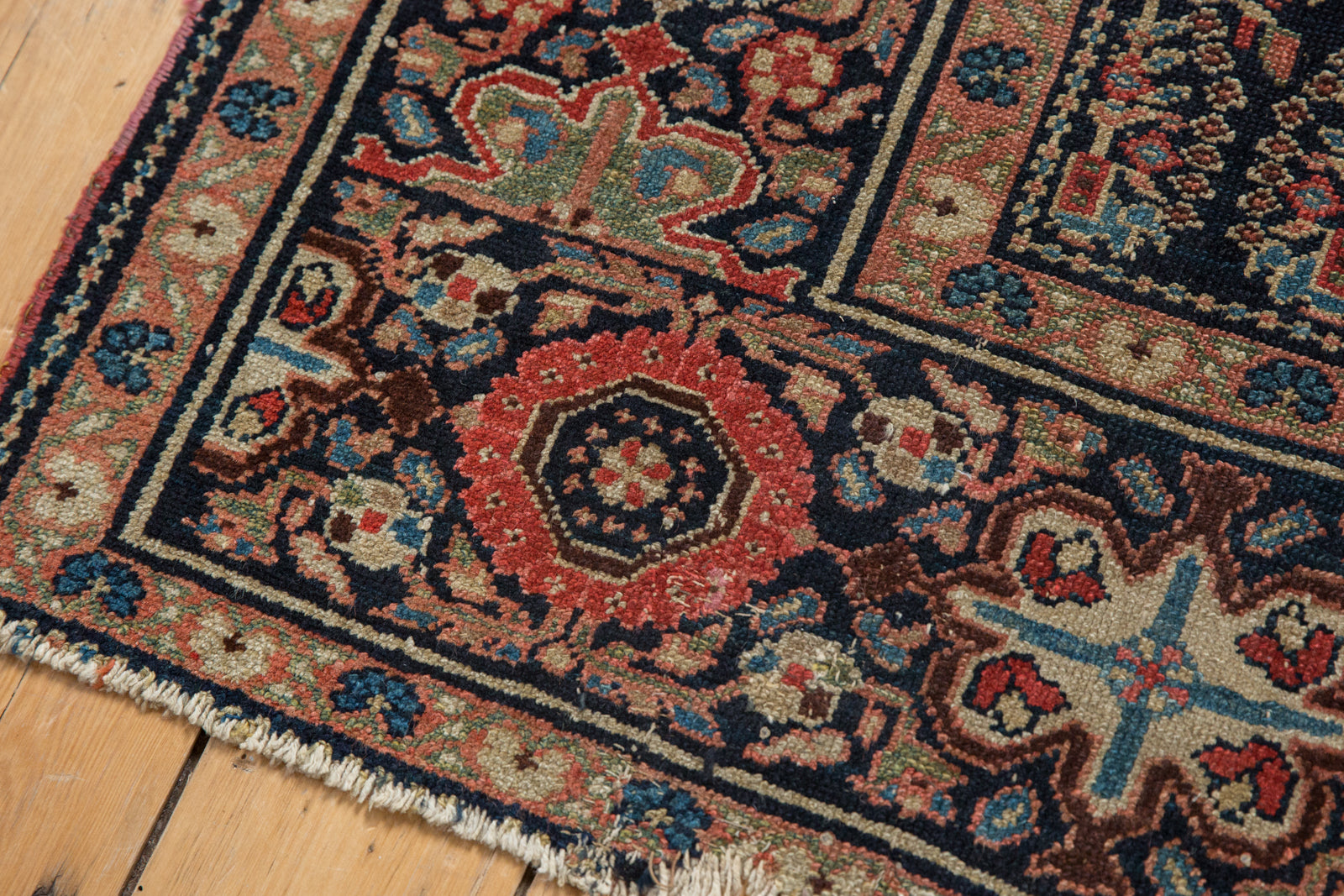 3x3 Square Blue Tribal Malayer Rug