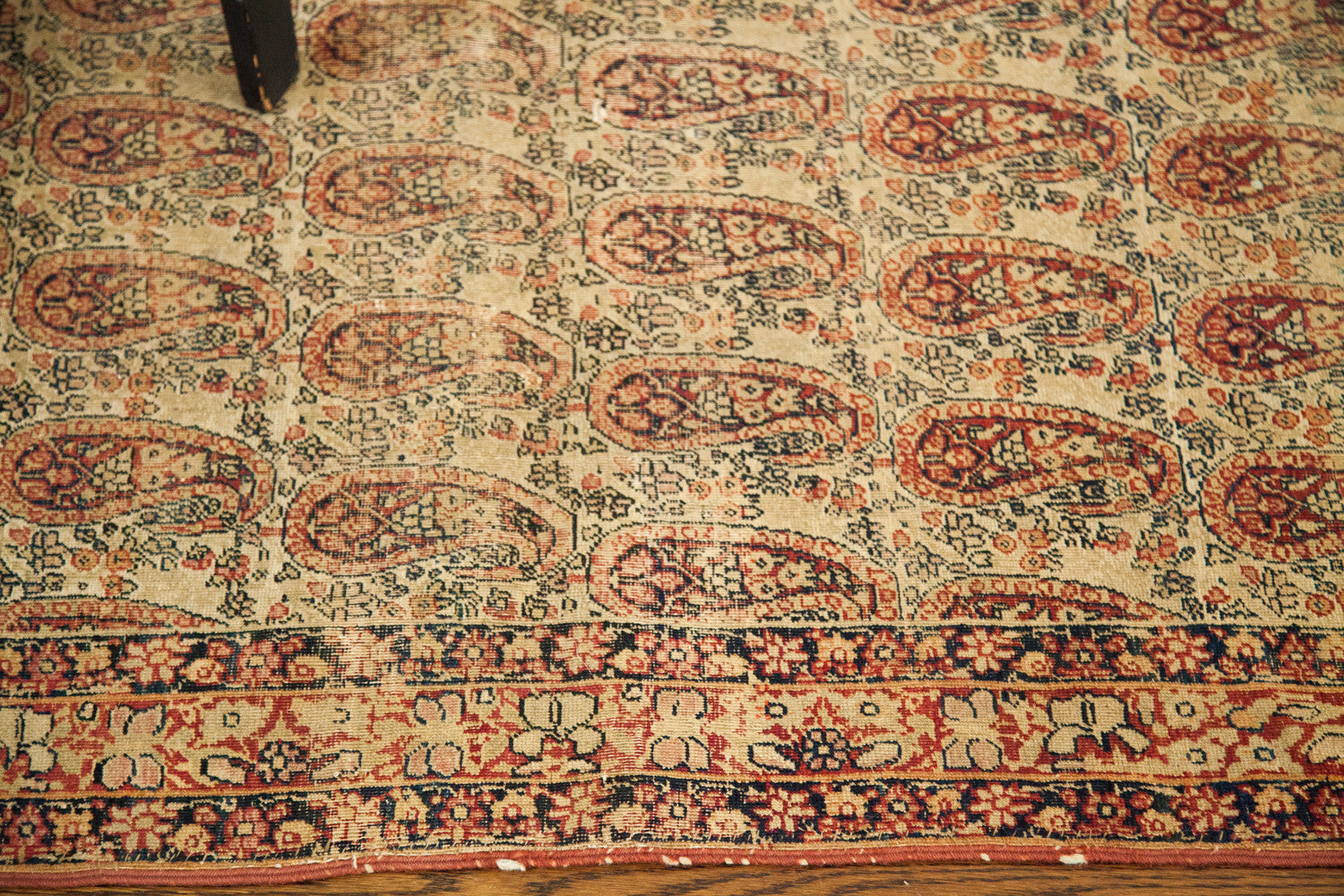 2.5x4 Worn Antique Signed Kerman Rug