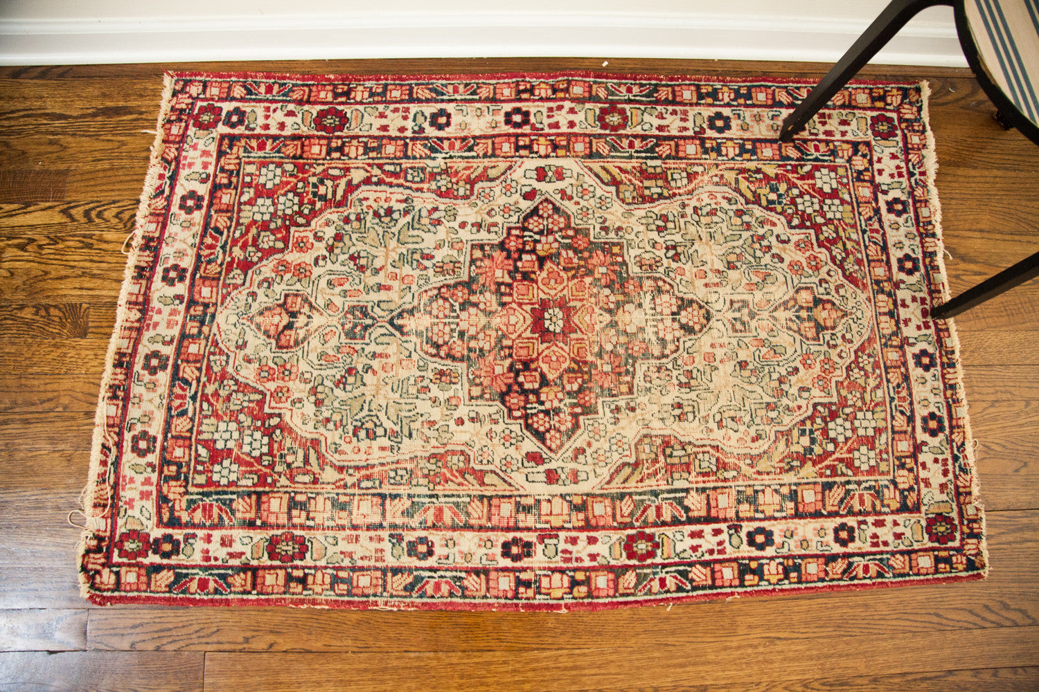 3x4 Worn Antique Kerman Rug