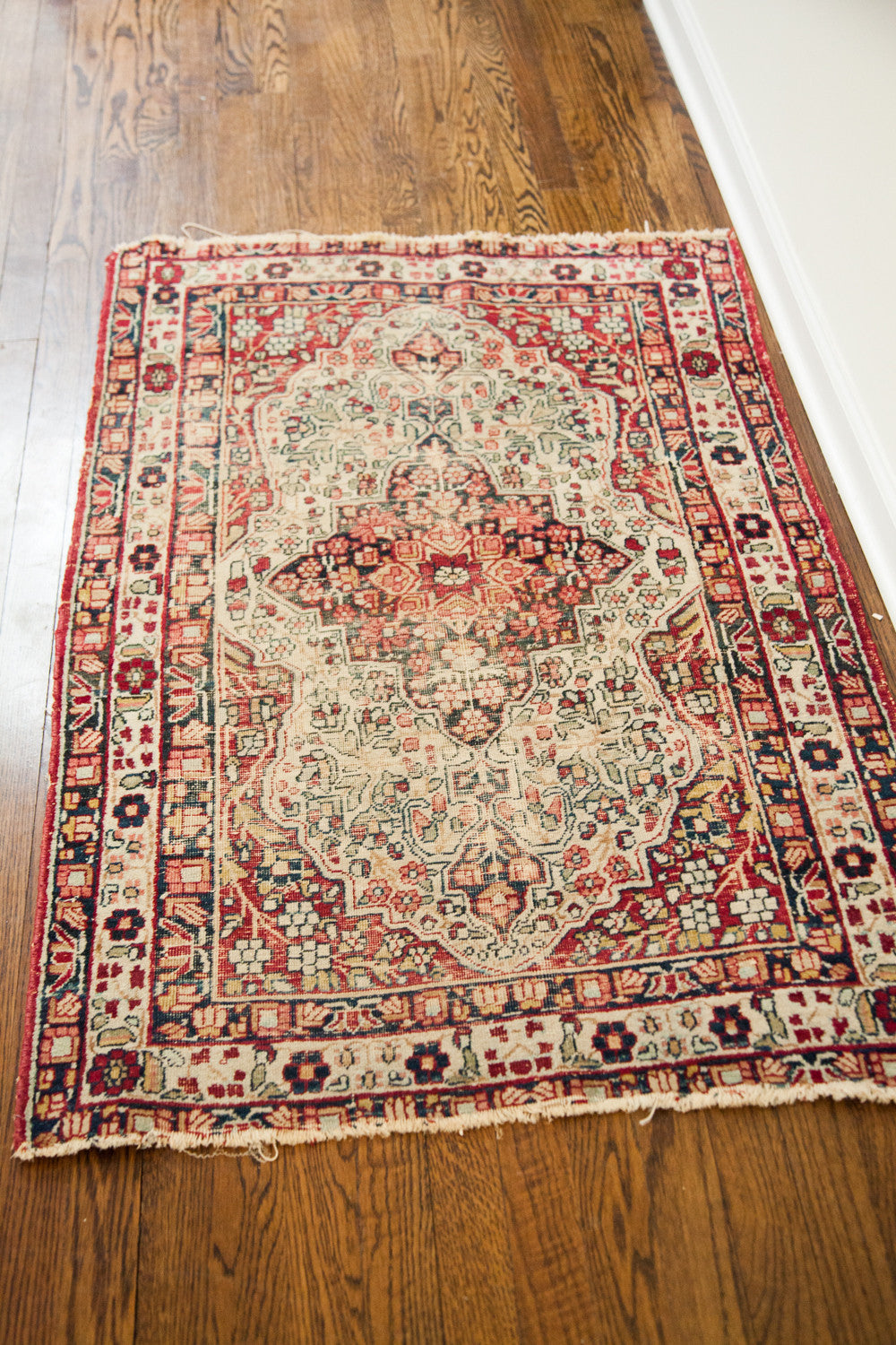 3x4 Worn Antique Kerman Rug