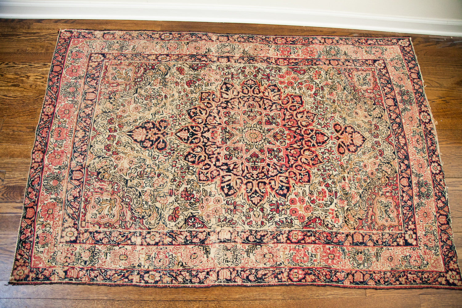 4x6 Worn Antique Kerman Rug
