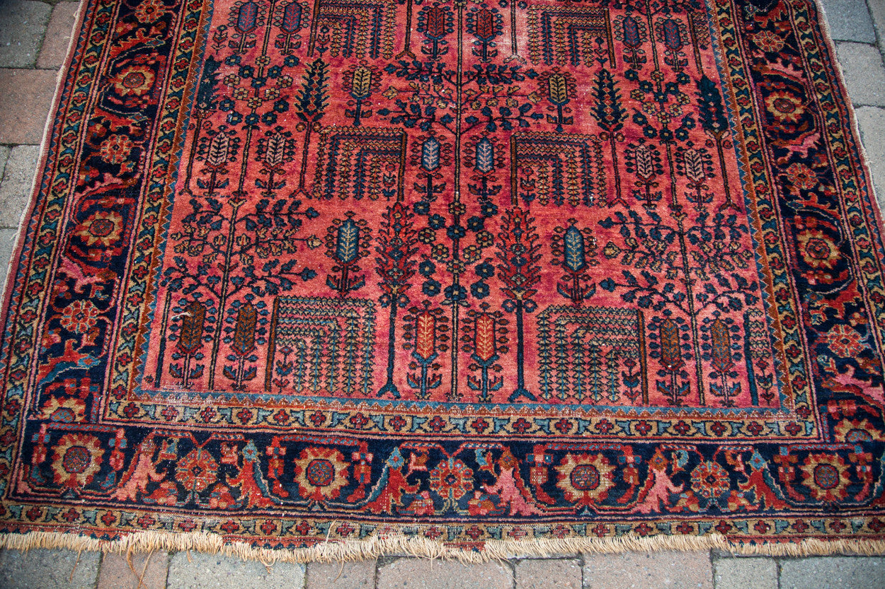 5x6 Painted Vintage Lilihan Square Rug