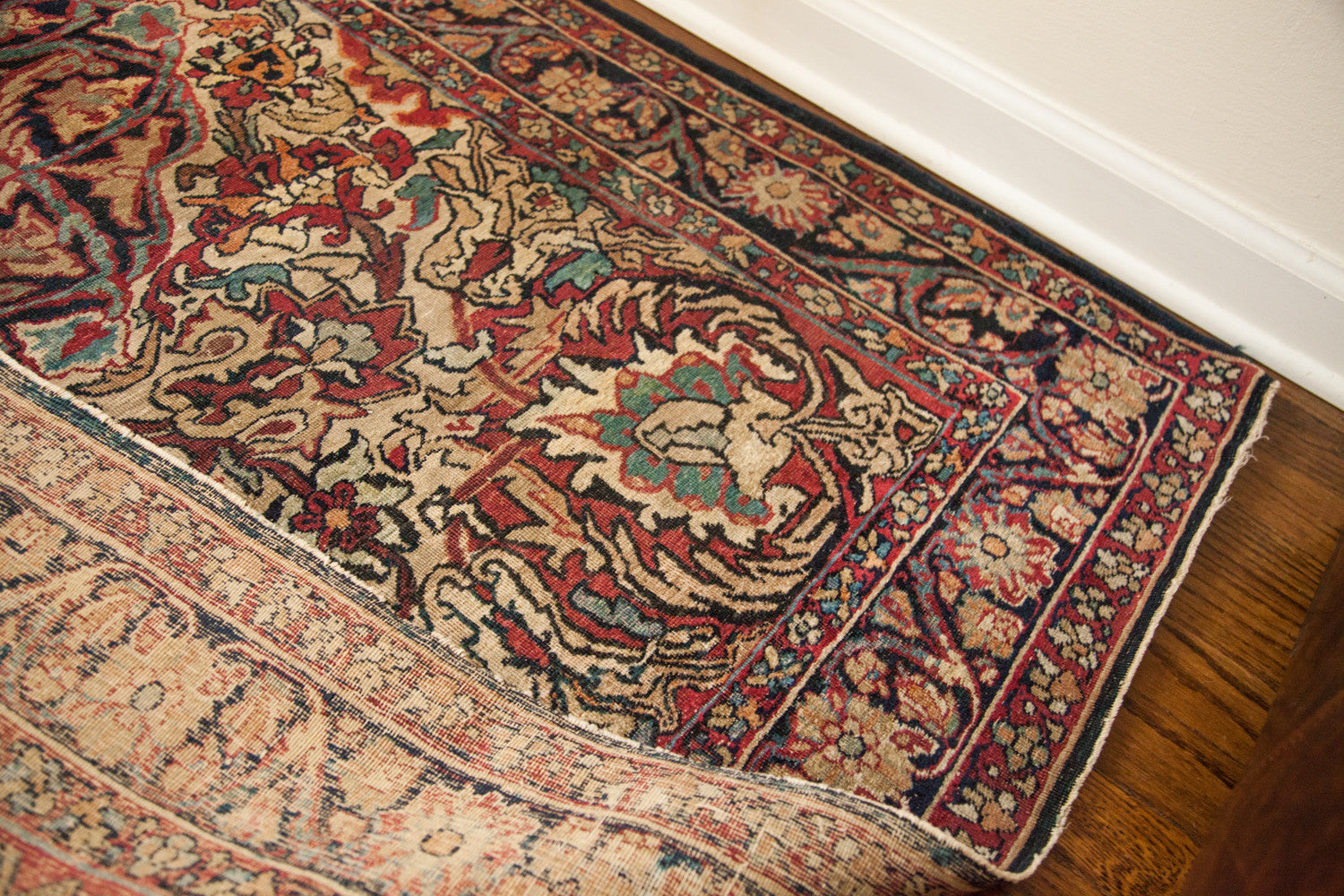 4x6 Antique Persian Kerman Area Rug