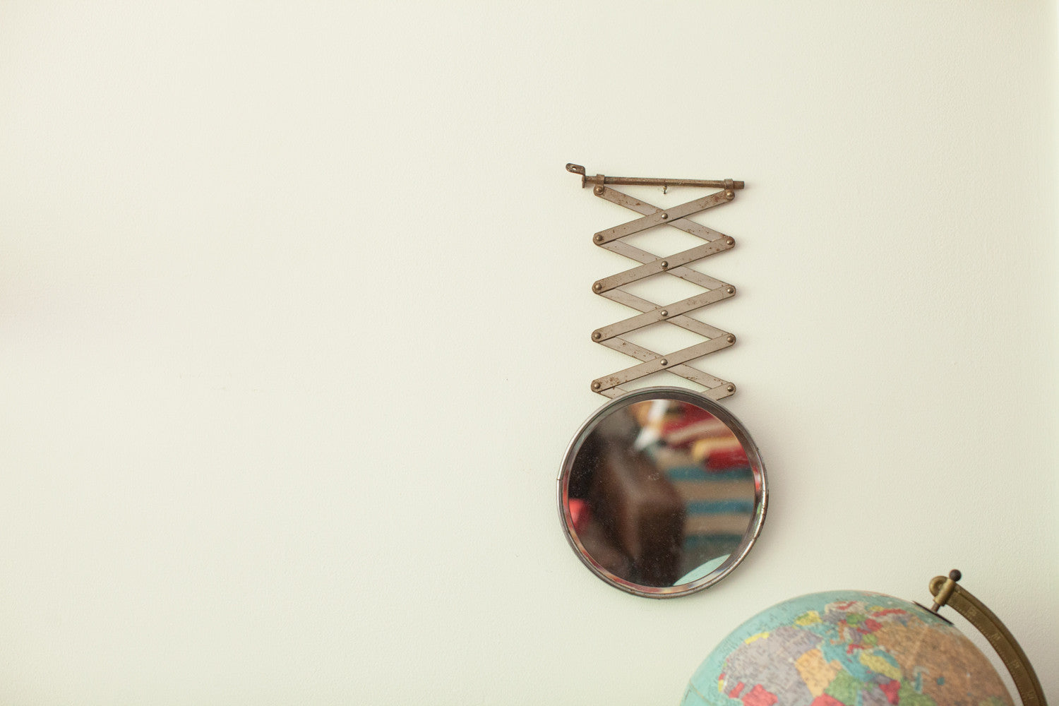 Vintage Beveled Glass Shaving Mirror