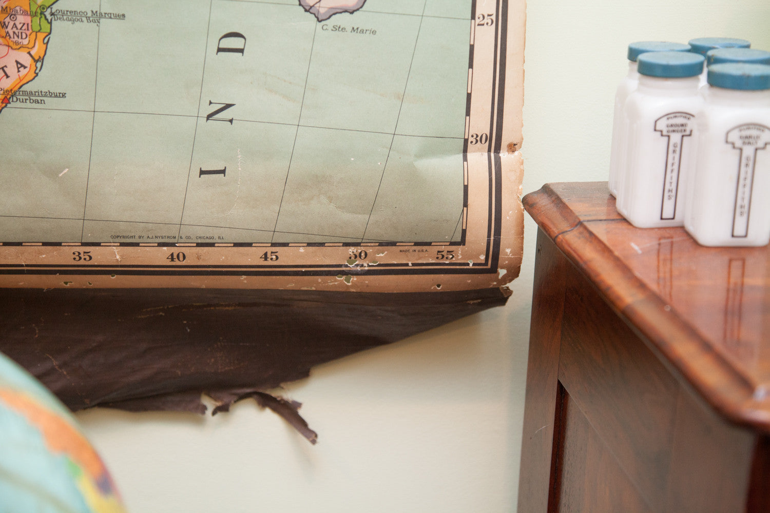 Antique Pull Down Map of Africa