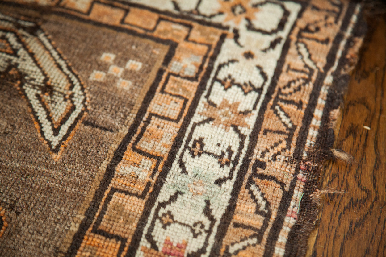 4x5.5 Brown And Yellow Antique Caucasian Rug