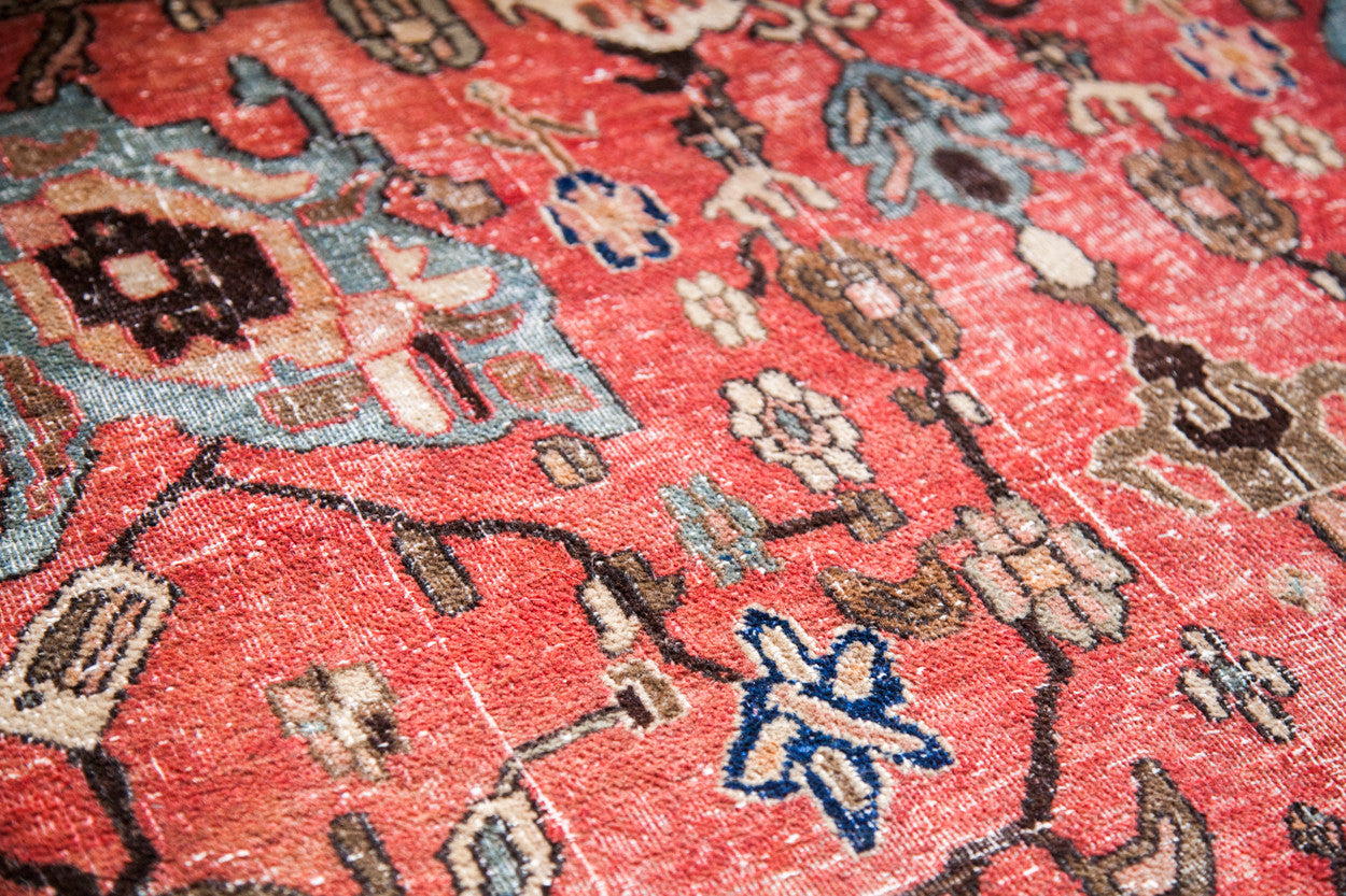 5x7 Large Persian Vintage Red Blue Faded Rug