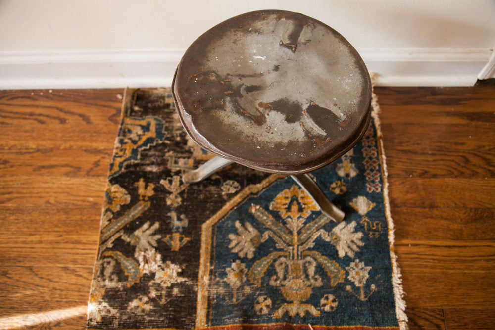 Antique Industrial Steel Milking Stool