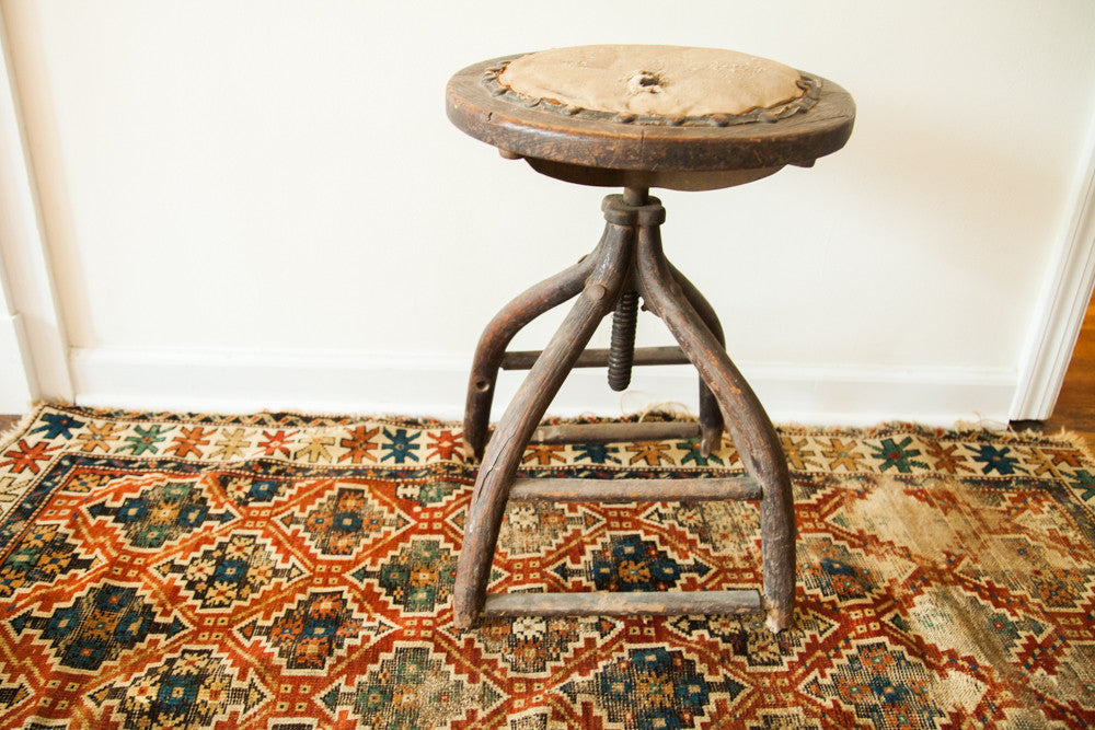 Victorian Antique Industrial Wooden Stool