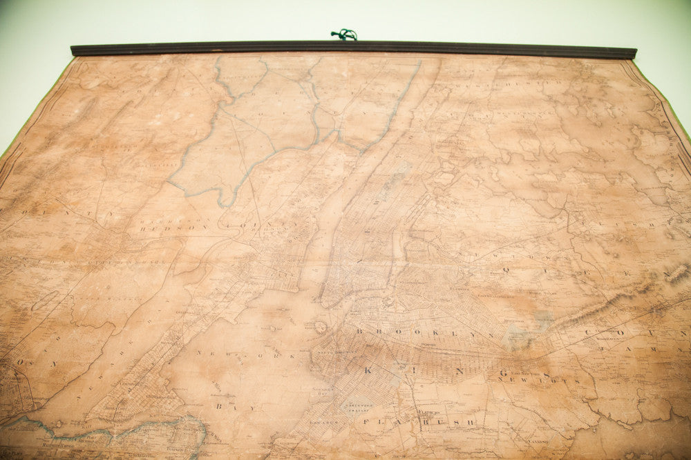 Rare 1860 Antique New York City Environs Manhattan Brooklyn Harlem Pul ...