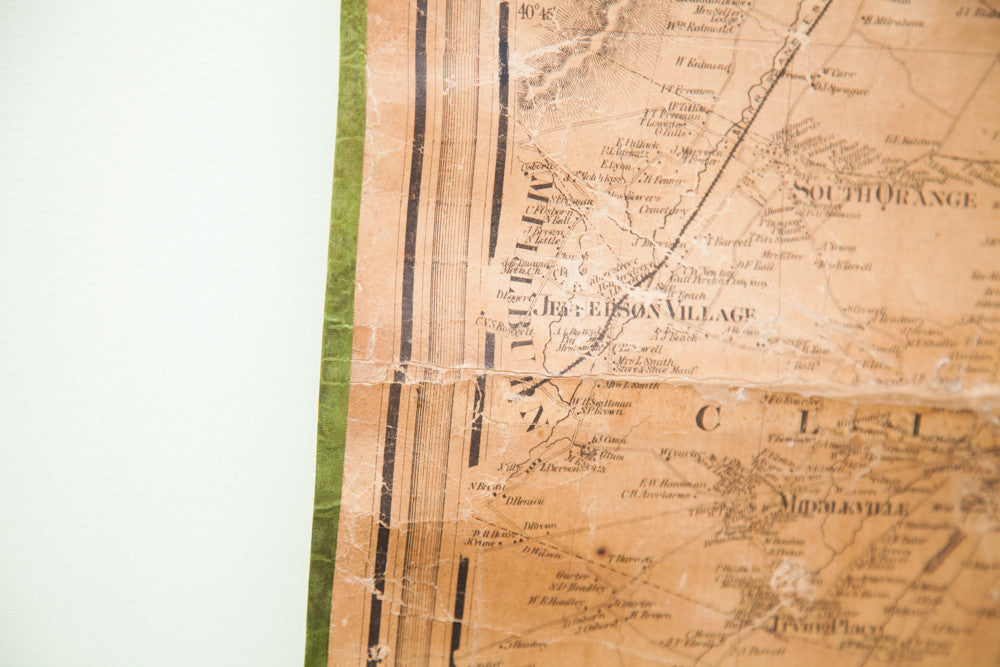 Rare 1860 Antique New York City Environs Manhattan Brooklyn Harlem Pul ...
