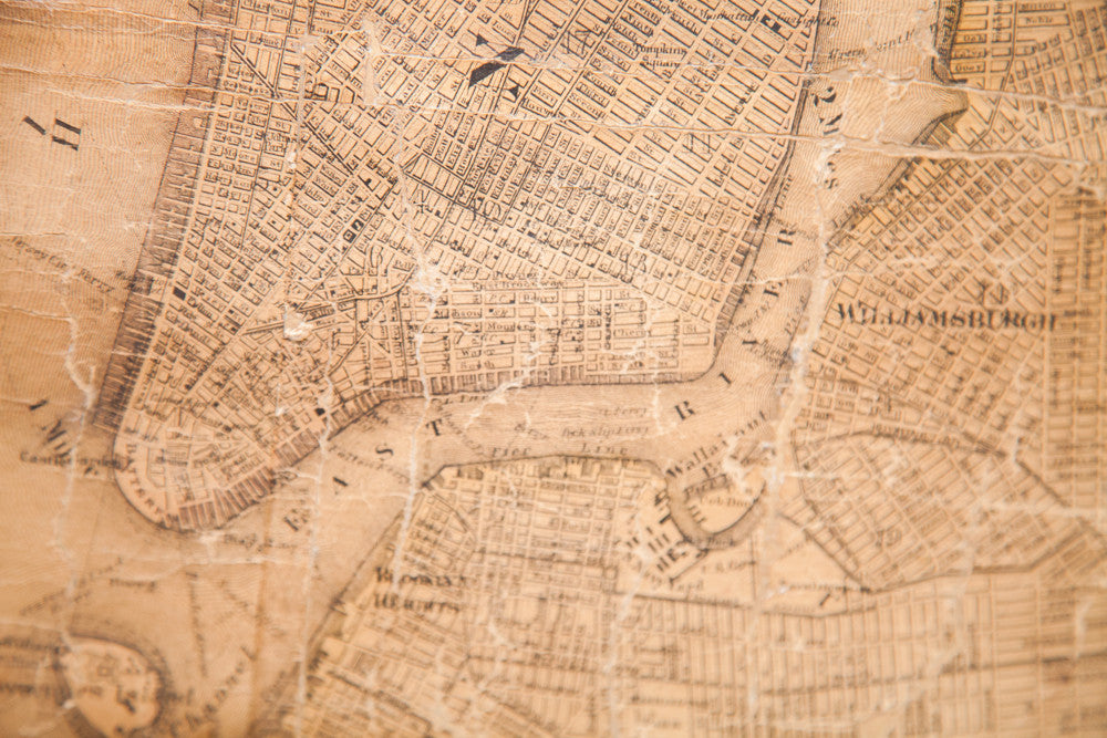 Rare 1860 Antique New York City Environs Manhattan Brooklyn Harlem Pul ...
