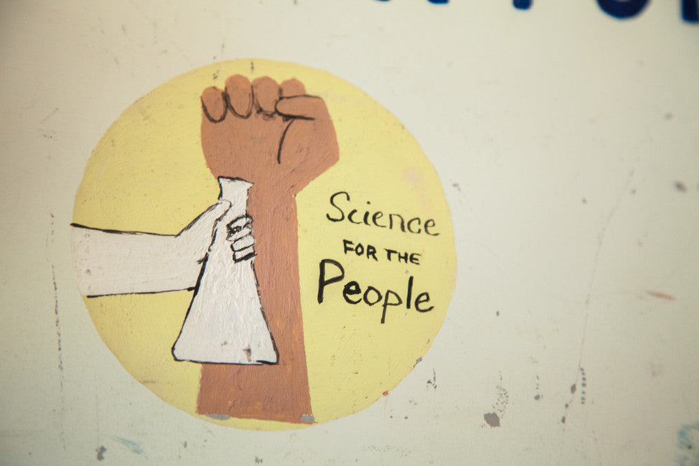 Rare Science For The People 1970's Laboratory Science Sign