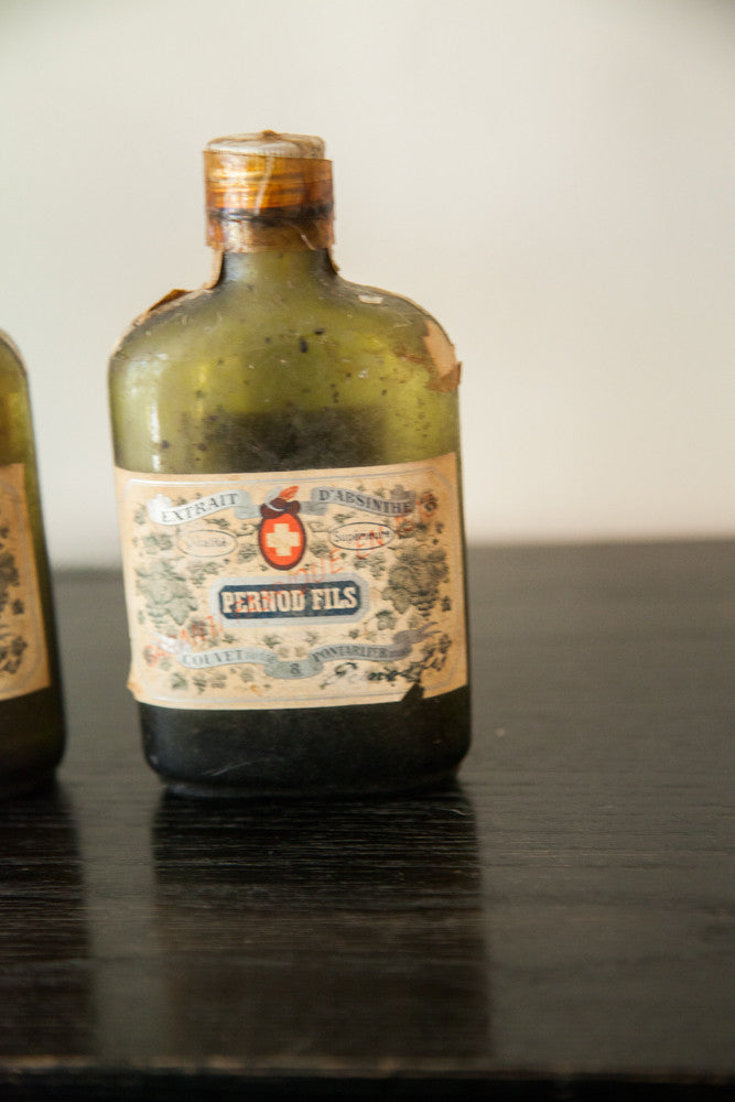 Rare Antique 1913 Pre-Ban Pernod Fils Absinthe Glass Bottles – Item #1838