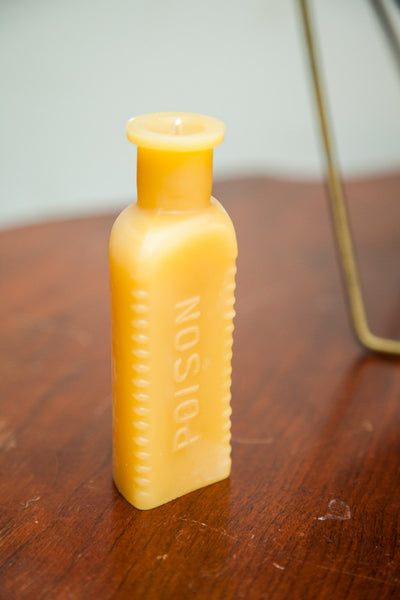 Antique Bottle Beeswax Candle Collection Small Poison :: ONH 1851