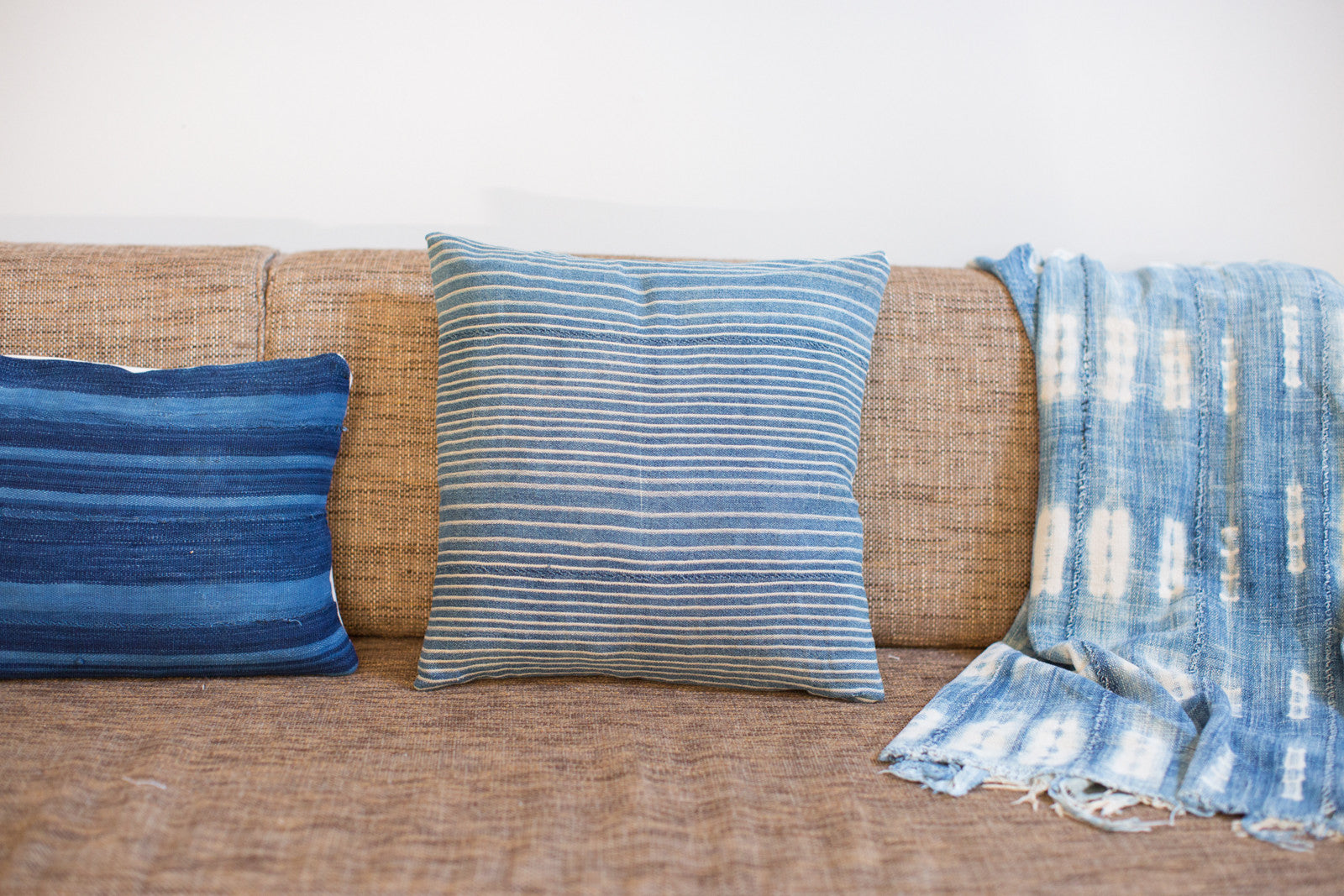 Handmade Indigo Throw Pillow