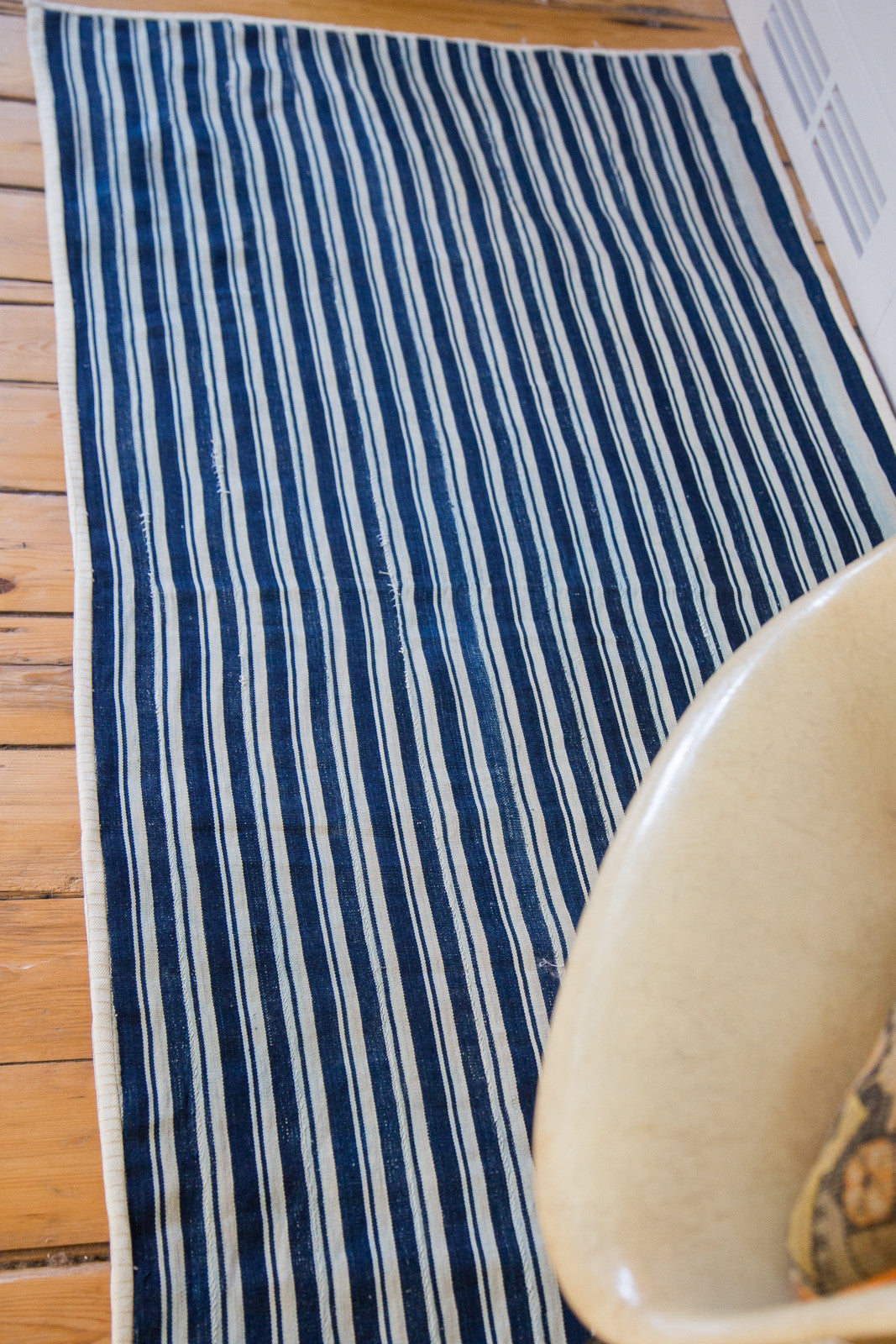 2.5x5 Indigo Blue Striped Rug Runner